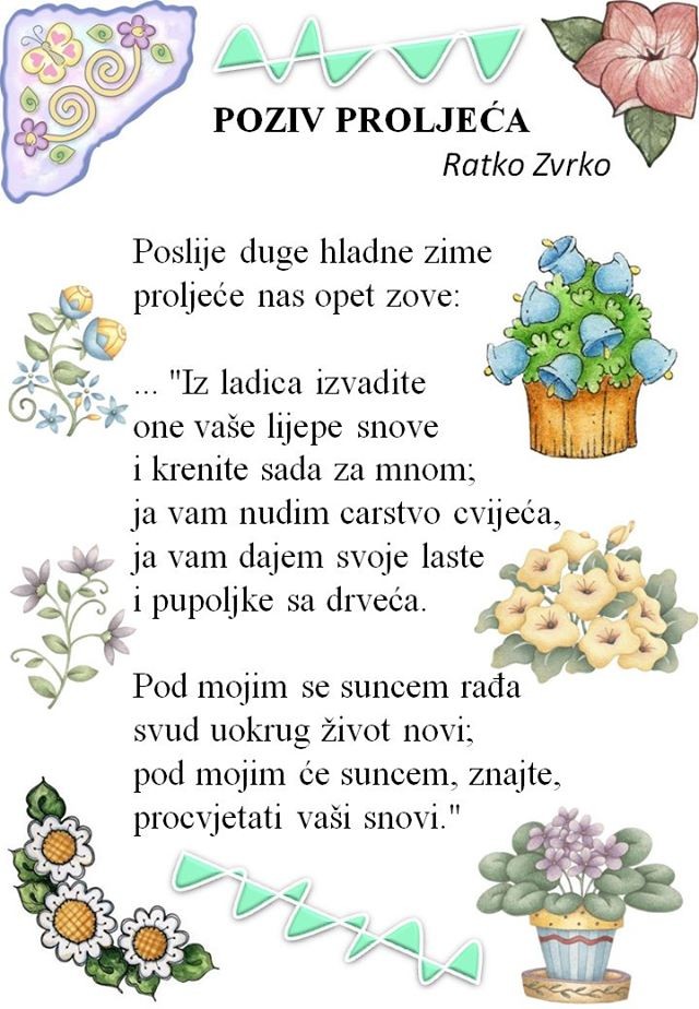 Dječji vrtić "Vrtić Panda" - PROLJETNI STIHOVI